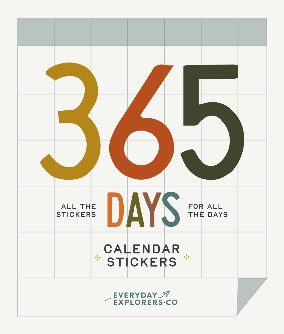 365 Days - Calendar Sticker Book (Neutral Colors) – Everyday Explorers Co.
