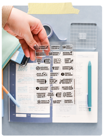 Reading Journal - 4x6 Clear Stamp Set – Everyday Explorers Co.