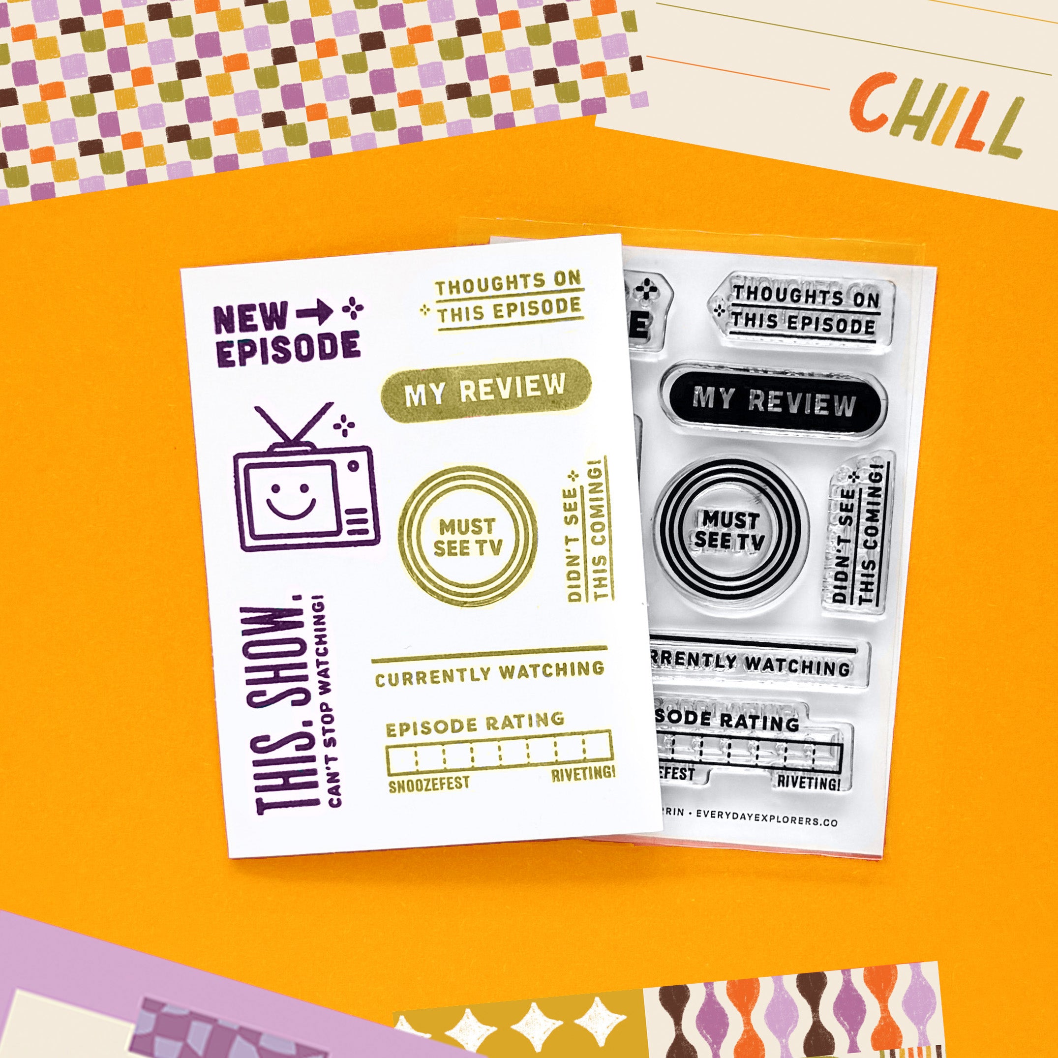 All the New TV - 3x4 Clear Stamp Set by Christine Herrin – Everyday ...