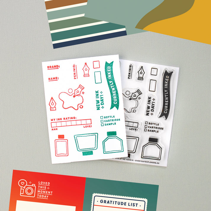 Currently Inked - 3x4 Clear Stamp Set – Everyday Explorers Co.