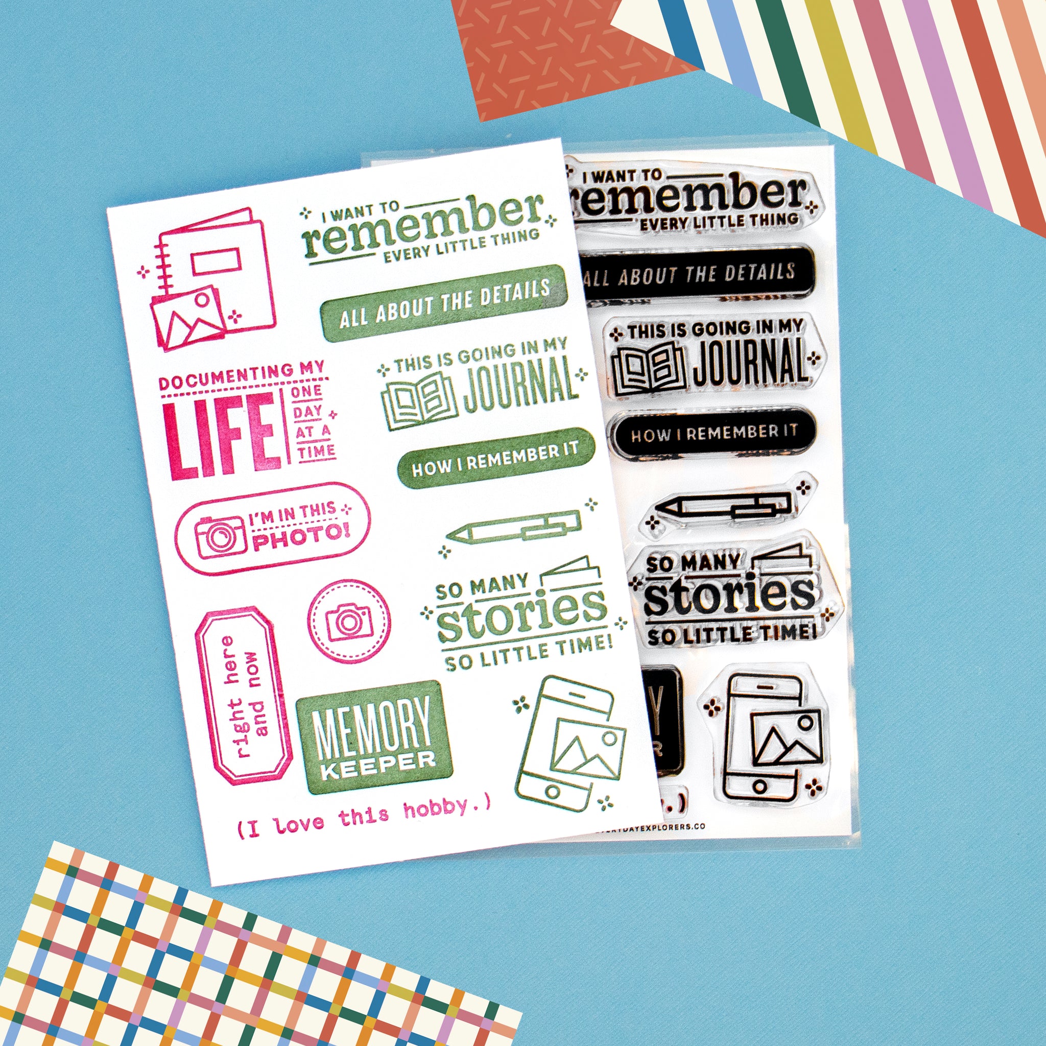 Memory Keeper (Throwback!) - 4x6 Clear Stamp Set – Everyday Explorers Co.