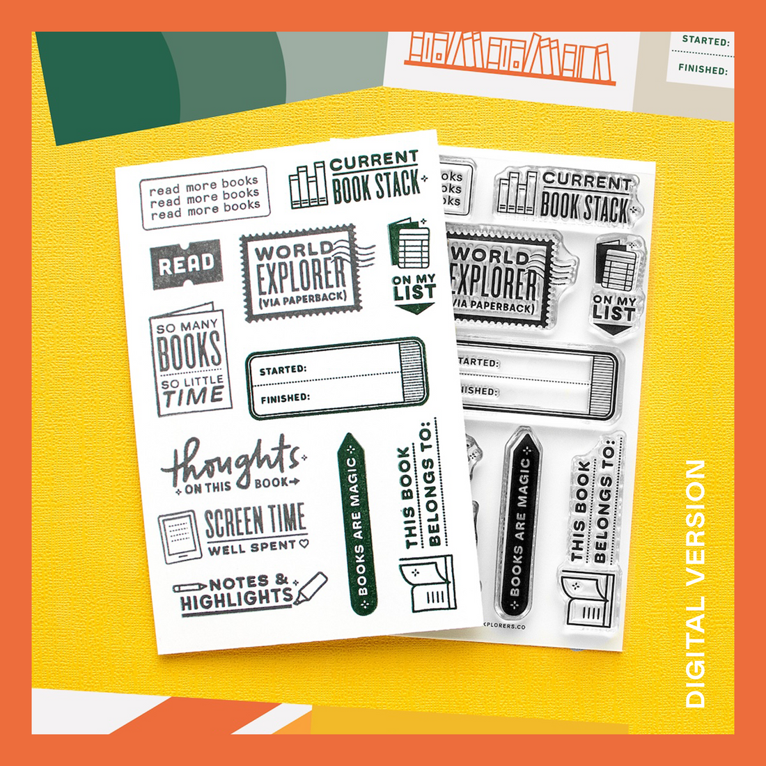 Read More Books - Digital Stamp Set – Everyday Explorers Co.