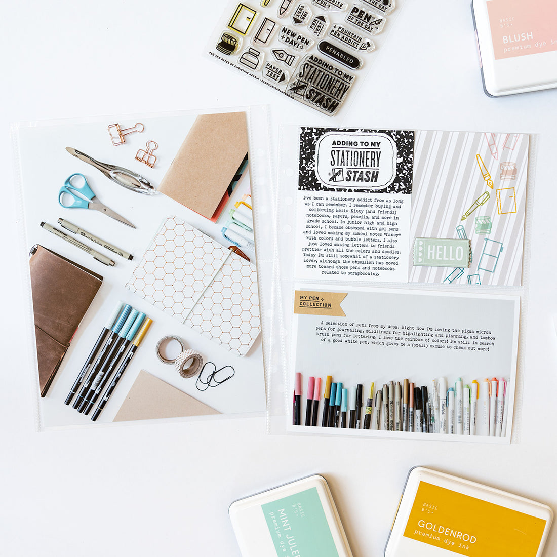 Pen & Paper - 4x6 Clear Stamp Set by Christine Herrin – Everyday ...