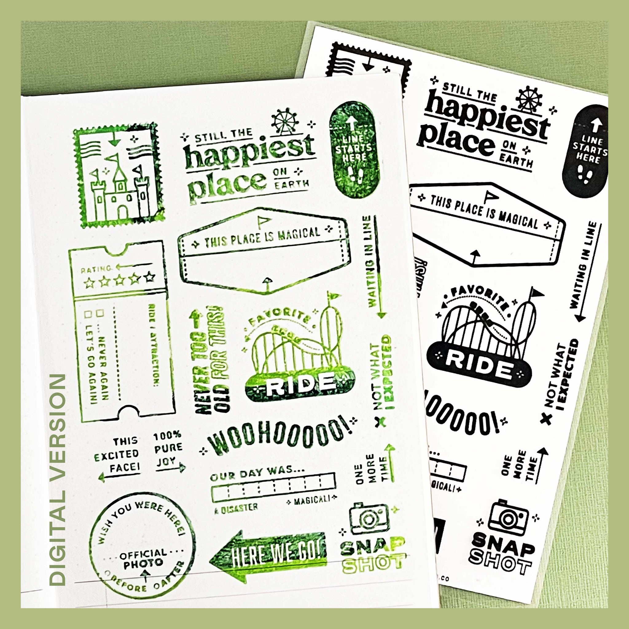 Passport: Theme Park - Digital Stamp Set by Christine Herrin – Everyday ...